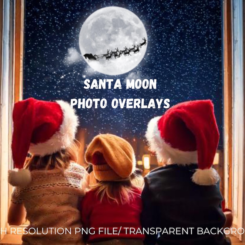 Santa Overlays - Etsy