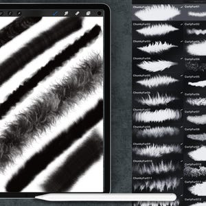 Procreate Fur & Feather Brush Set: 350+ Animal Hair Texture Brushes (digital Download) - Etsy