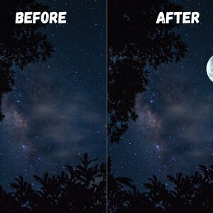 Realistic Moon Photoshop Brushes: Glow Effect, Commercial Use (abr File ...
