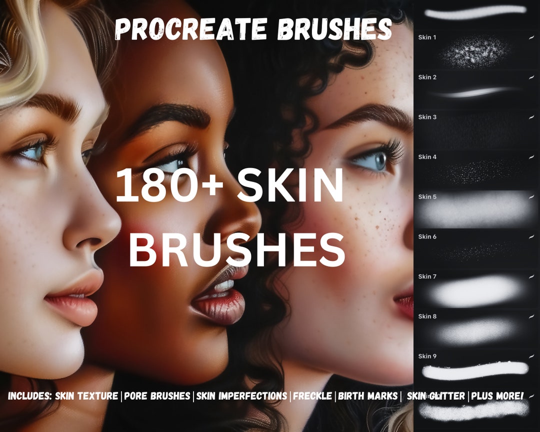 Skin Procreate Brushes, iPad Brushes, Procreate Skin Texture, Pore ...