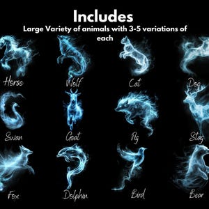 Magical Animal Patronus Overlays: Wizard Photo Effects (digital ...