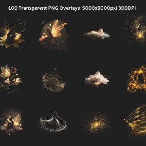 Fairytale Magic Overlays | Glitter PNG Clipart | Sparkle Fairy Wing ...