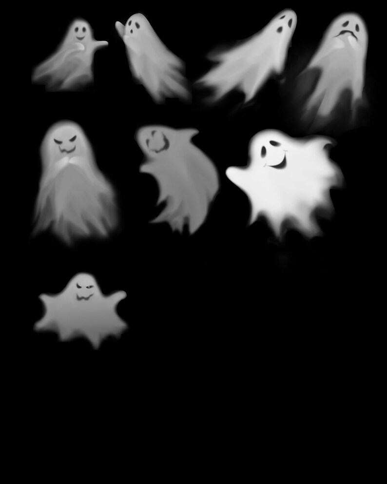 Halloween Brushes for Photoshop Ghost Brushes Photoshop - Etsy
