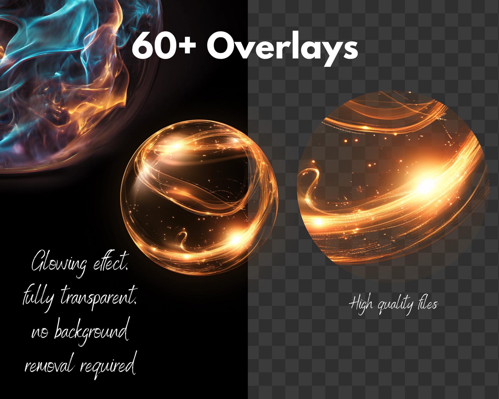 Magic Orb Photo Overlays: Fantasy Light Effects (PNG Digital Download ...