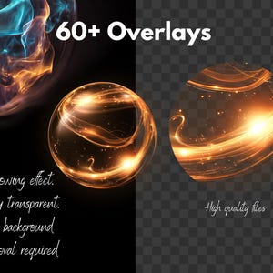 Magic Orb Photo Overlays: Fantasy Light Effects (PNG Digital Download ...