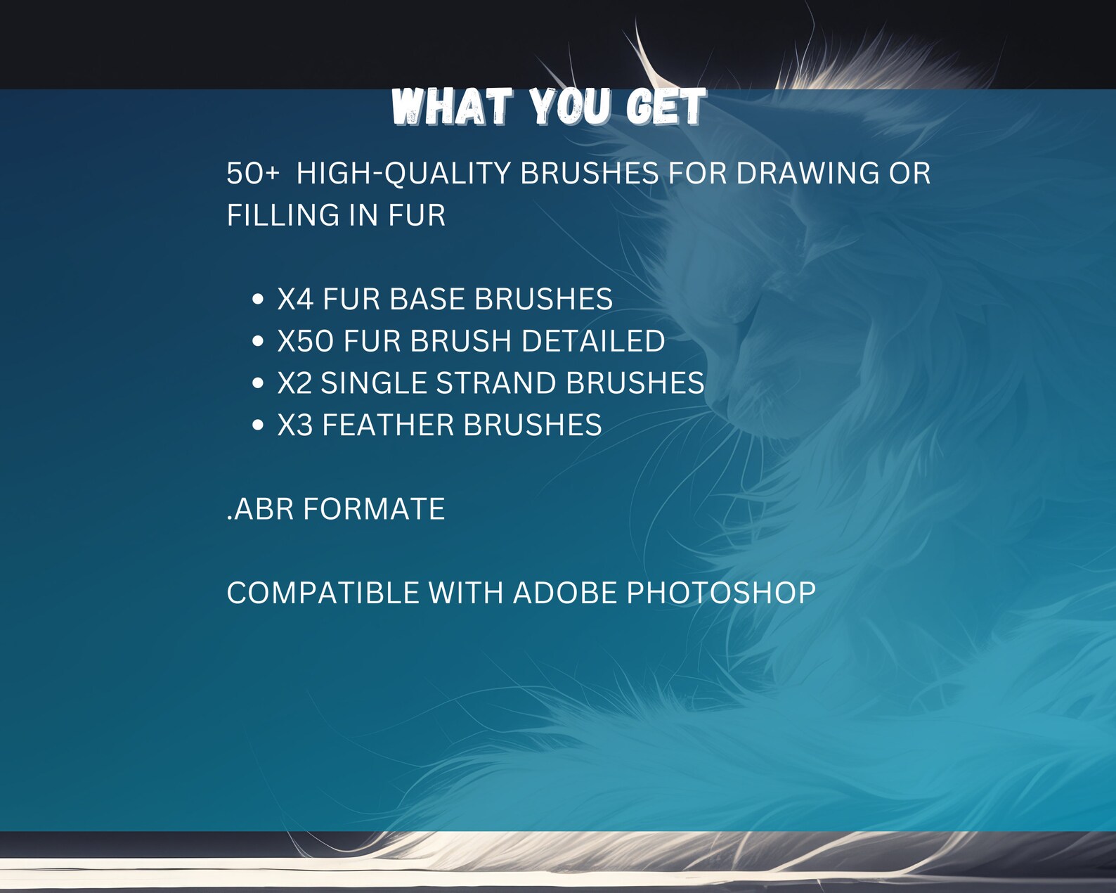 Fur Brushes Photoshop, Animal Hair Brushes, Pet Portrait Brushes ...