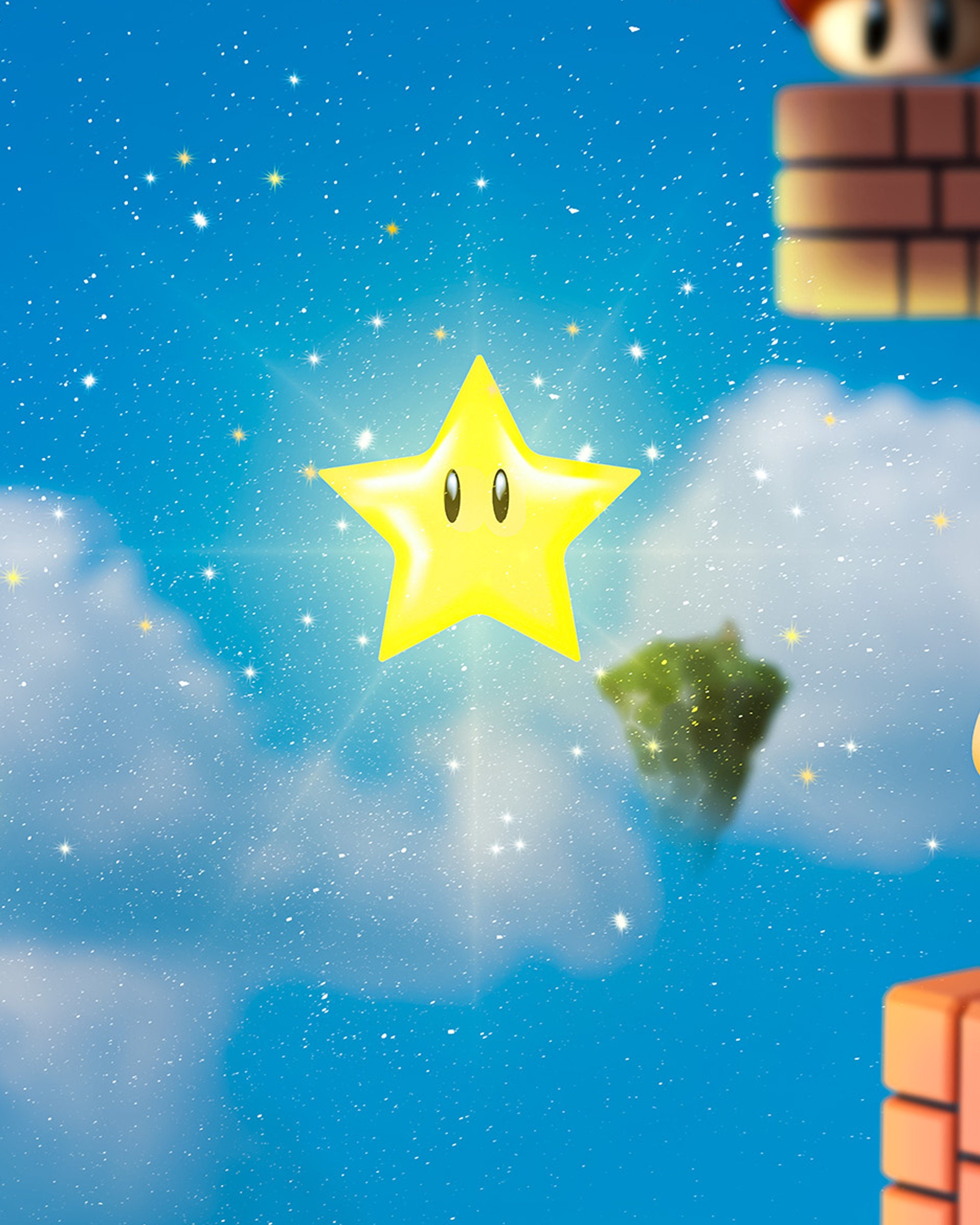 Mario Bros Digital Backgrounds,video Game Inspired, Gamer, Super Mario ...