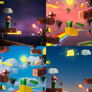 Super Mario X4 Digital Background - Digital Backgrounds for Photoshop ...