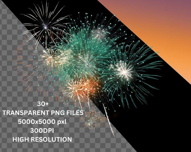 Realistic Fireworks Overlays, Transparent Png Fireworks Overlay ...
