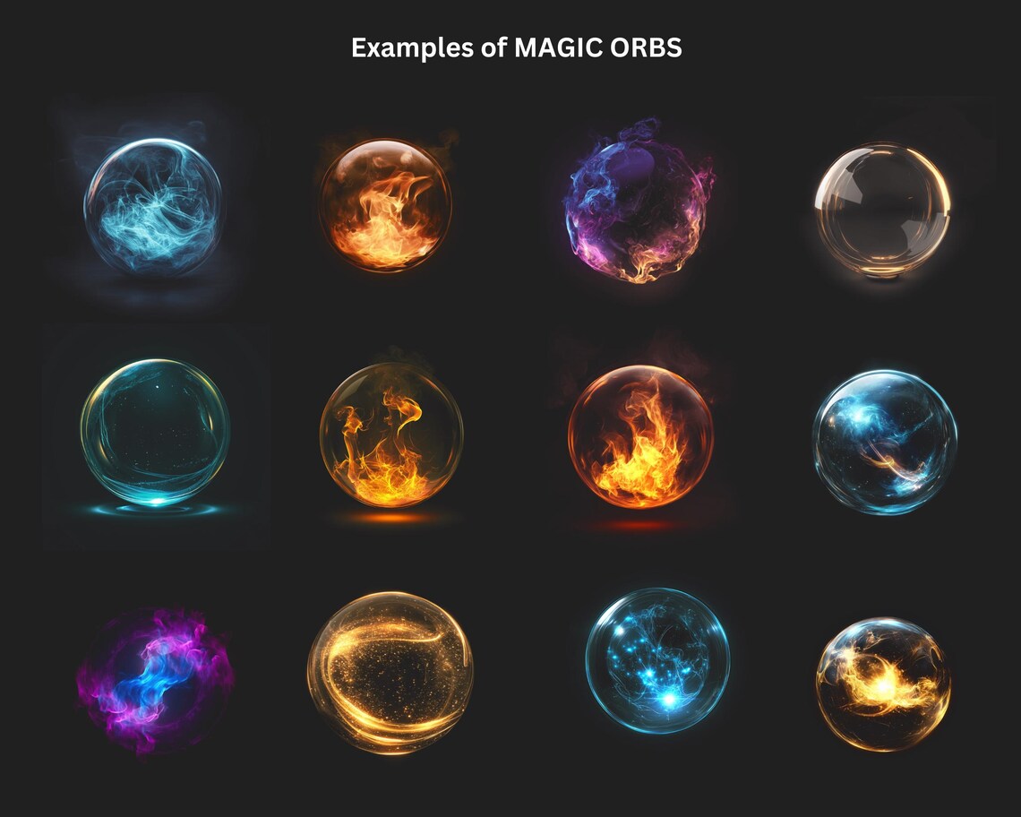Magic Orb Photo Overlays: Fantasy Light Effects (PNG Digital Download ...