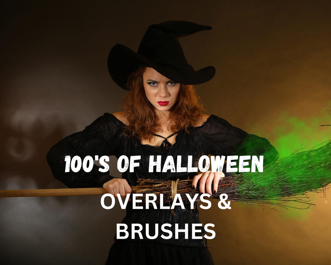 Spooky Halloween Photo Overlays and Brushes (digital Download) - Etsy