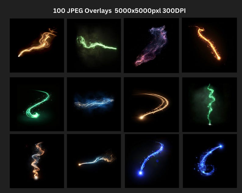 Magic Wand Photoshop Overlays: Wizard & Witch Effects (brushes Included ...