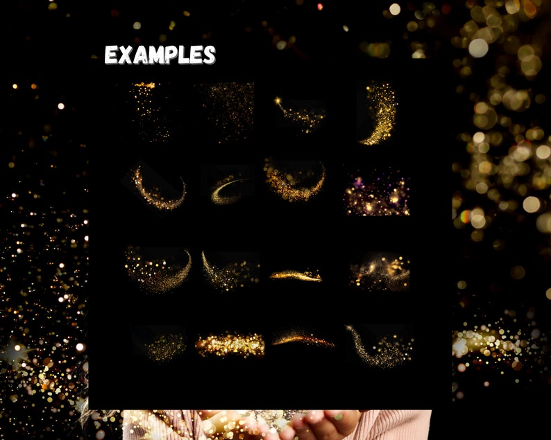 Blowing Glitter Bokeh Photoshop Overlays, Photoshop Bokeh Brushes ...