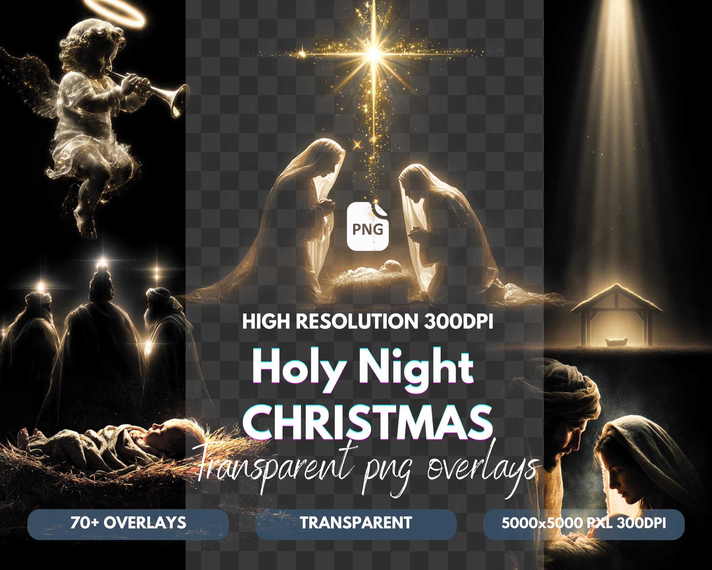 Nativity PNG Overlays: Christian Christmas Graphics (digital Download ...