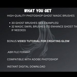 Photoshop Ghost Magic Brush Bundle, Magical Halloween Ghost Brushes, Glowing Digital Brush ...