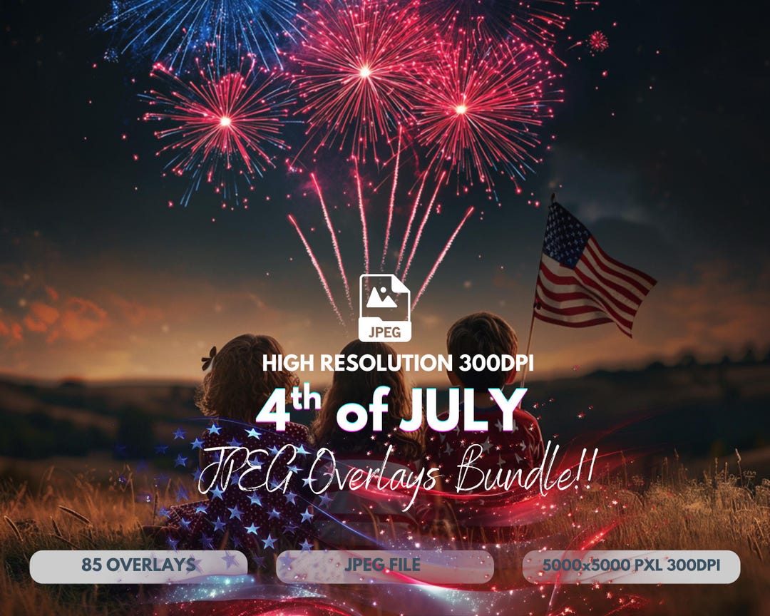 4th of July Photo Overlays, Silhouette Overlay, July 4th Fireworks ...