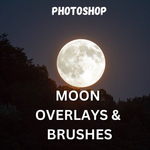 Realistic Moon Photoshop Overlays & Brushes (digital Download) - Etsy