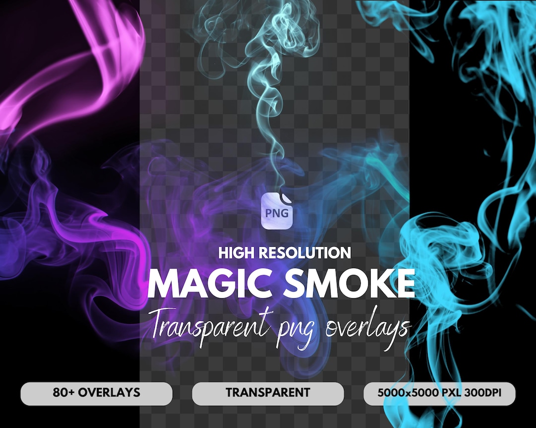 Magic Smoke PNG Overlays: Wizard Photo Effects (digital Download ...
