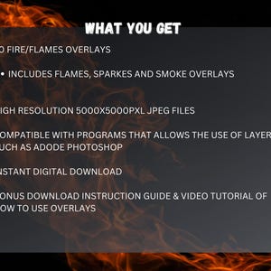 Fire Flame Overlays for Photography, Flame Photoshop Overlay, Fire ...