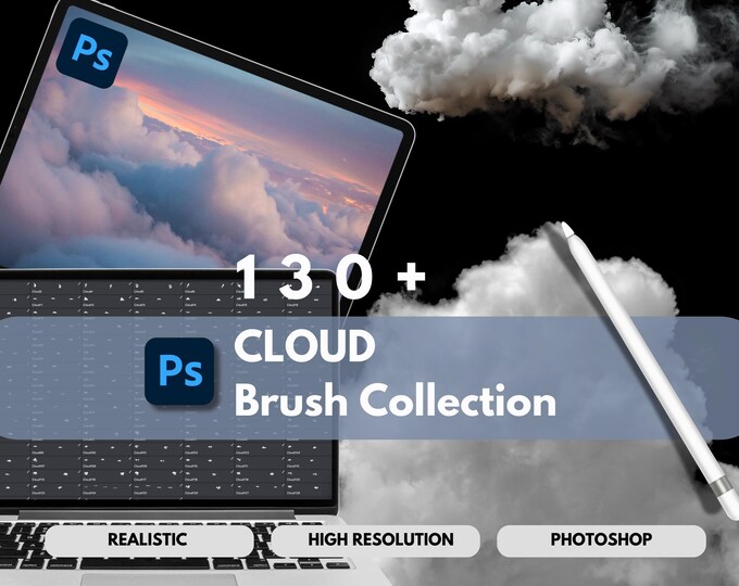 Brushes for Photoshop,cloud Brushes, Photoshop Brushes, Cloud Abr ...