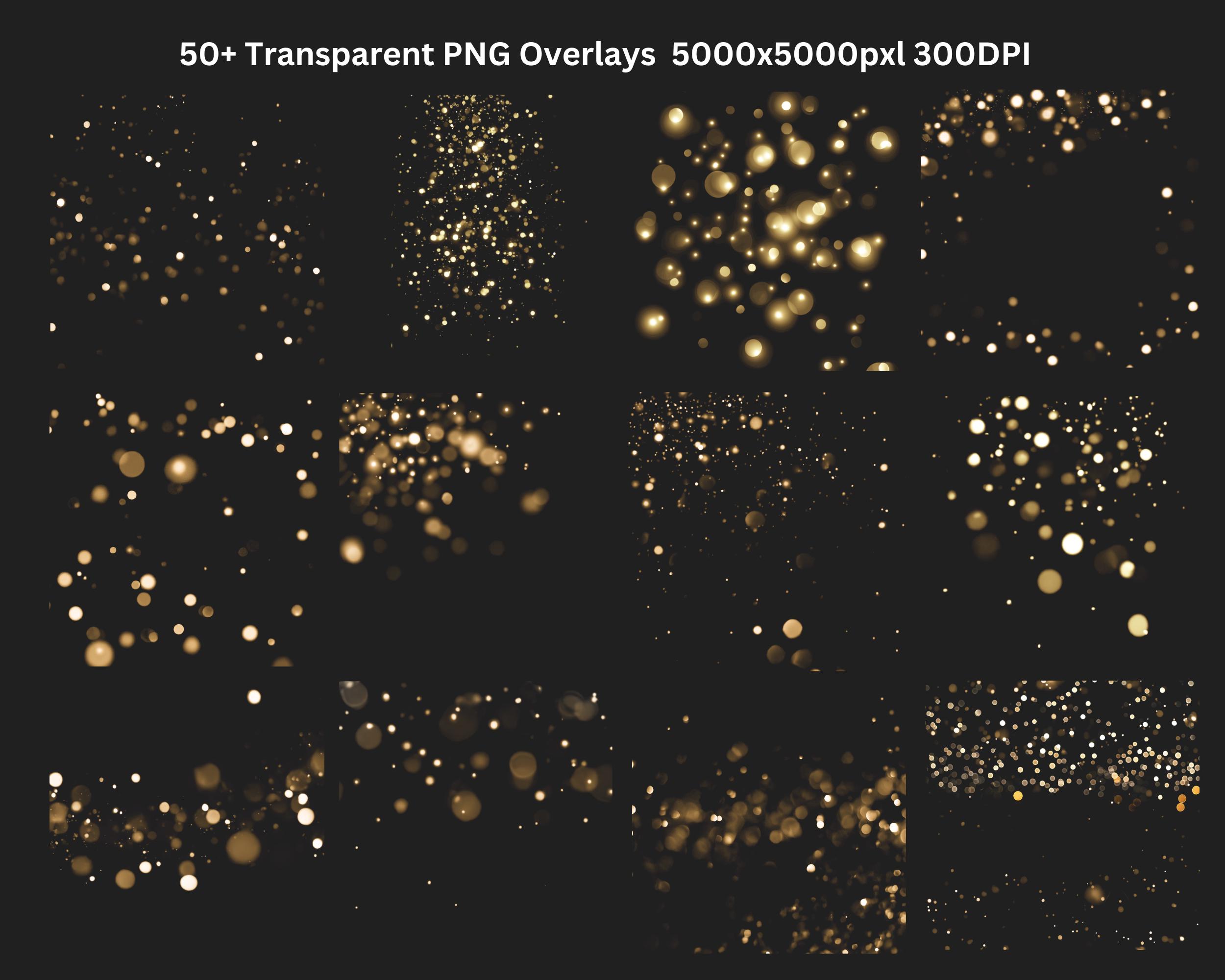 Gold Bokeh Light Overlay: Twinkle Bokeh Photography Effects (PNG ...