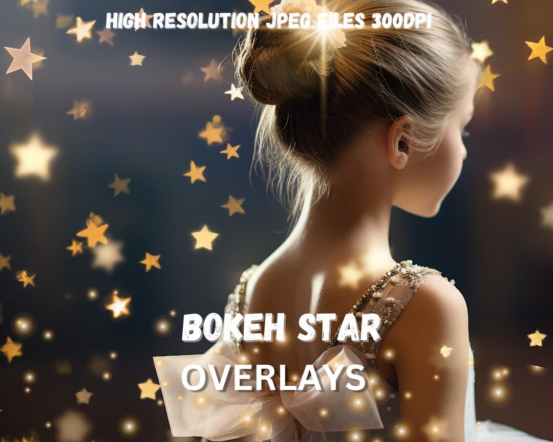 50+ Gold Star Bokeh Overlays: Photo Effects (digital Download) - Etsy