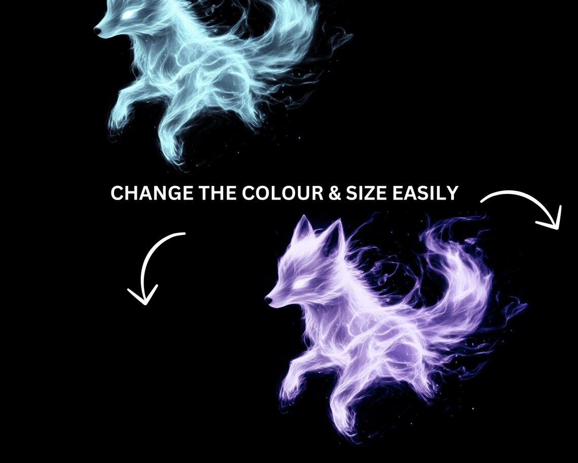 Magical Spirit Animal PNG Overlays: Fantasy Light Effects (digital ...