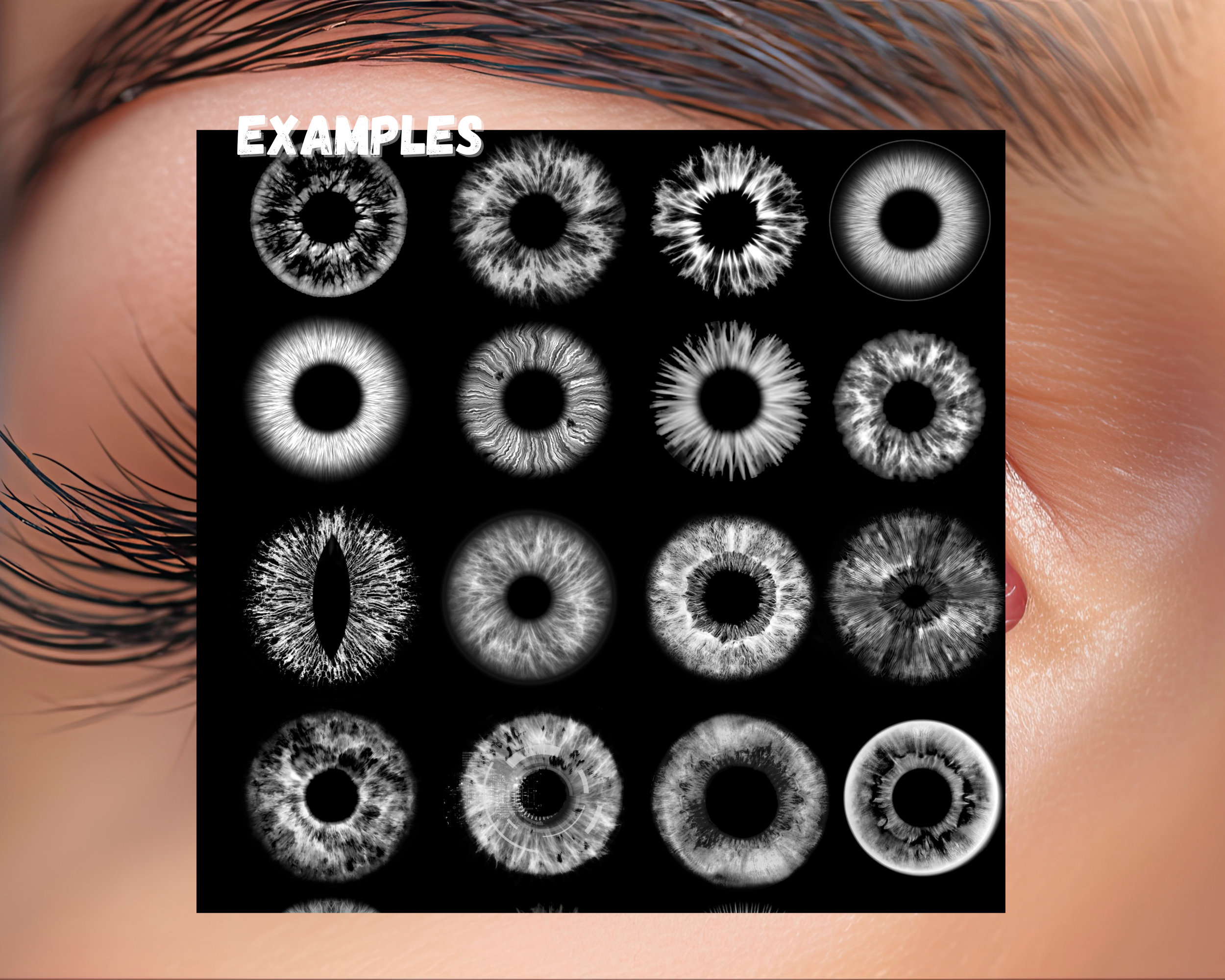 Photoshop Eye Brushes. Photoshop Iris Striation Brushes, Procreate ...