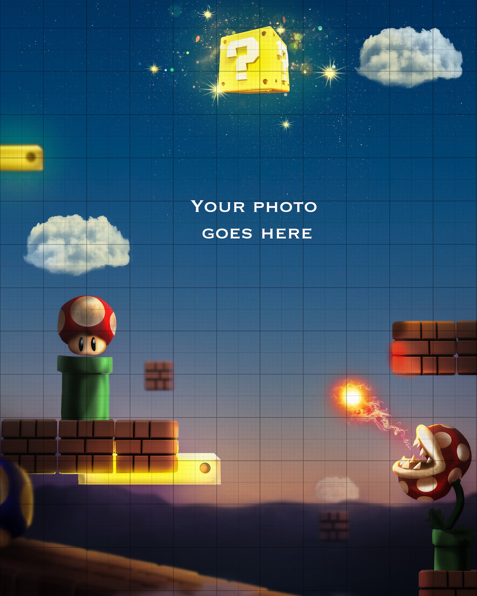 Two Mario Bros Digital Backgrounds,video Game Inspired, Gamer, Super ...