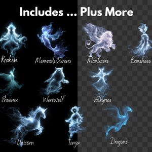180+ Mythical Creatures PNG Overlays | Transparent Fantasy Clipart for ...