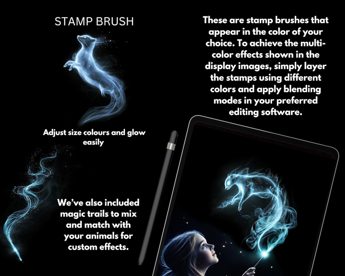 100+ Magic Animal Procreate Brushes: Halloween & Fantasy Stamps ...