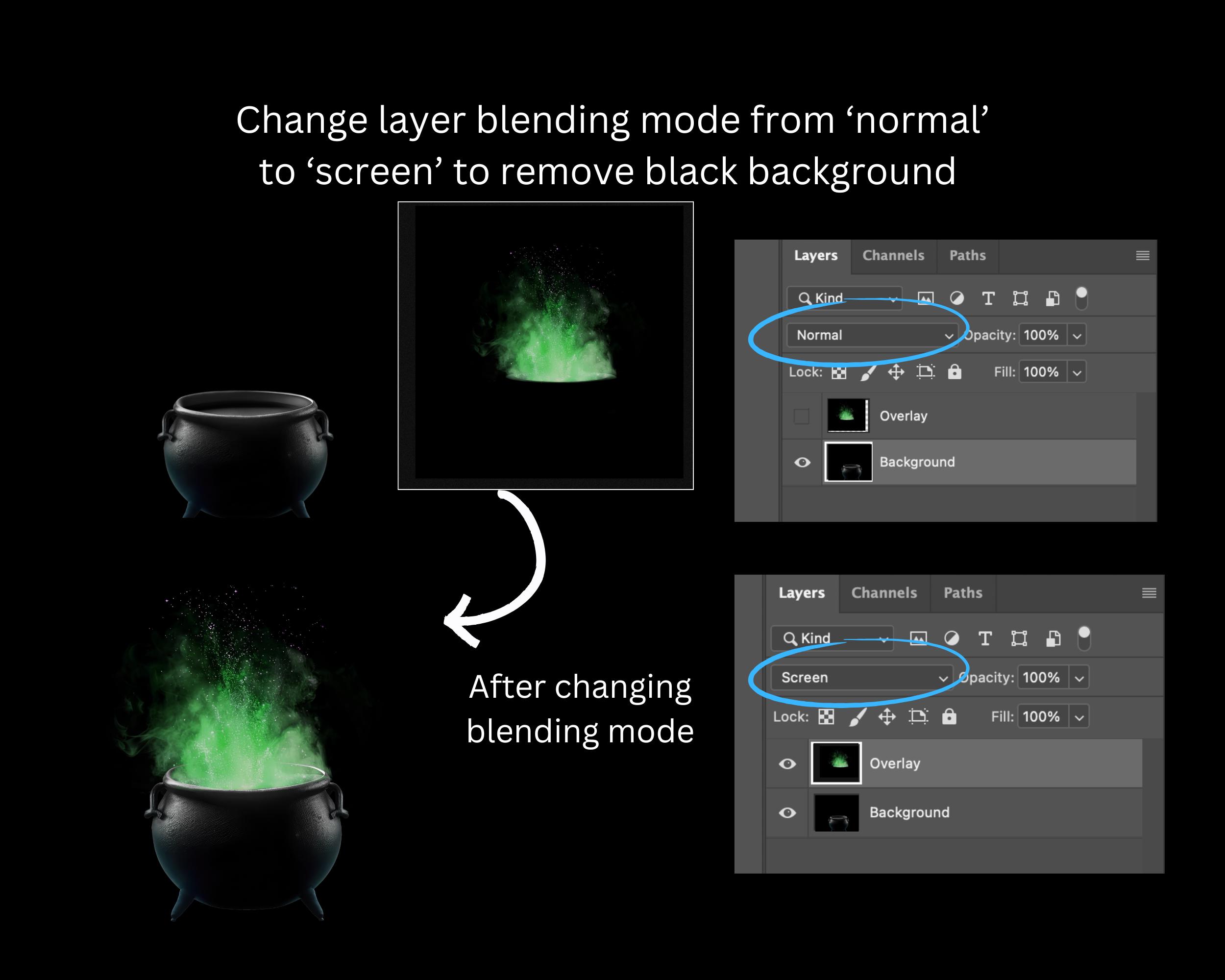 Halloween Photo Overlays: Bubbling Cauldron, Smoke & Fog Effects ...