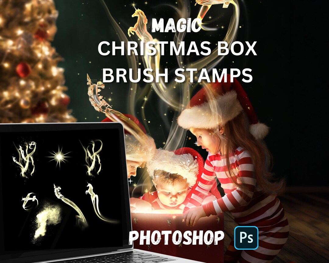 Christmas Magic Photoshop Brushes: Special Effects Brush Set (digital ...