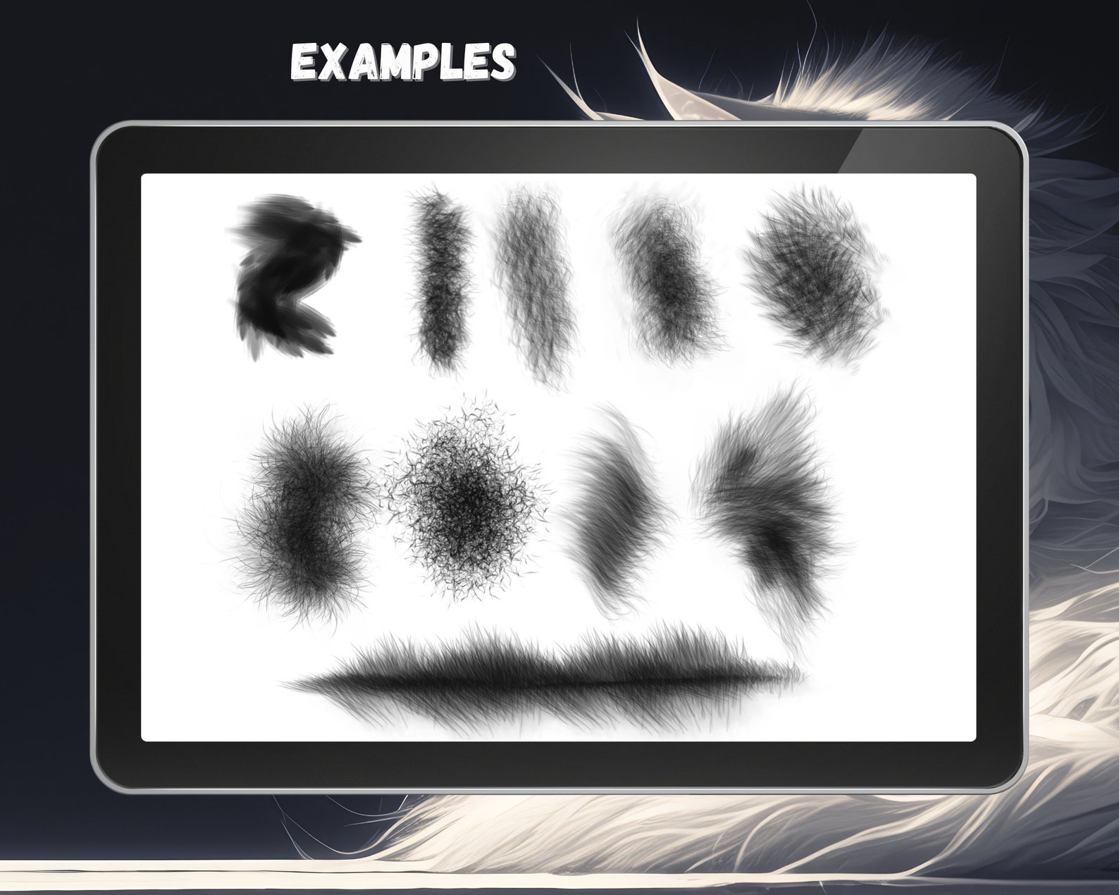 Fur Brushes Photoshop, Animal Hair Brushes, Pet Portrait Brushes ...