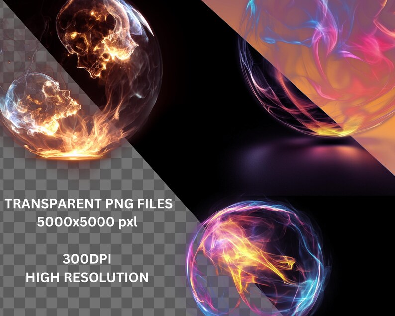 Magic Orb Photo Overlays: Fantasy Light Effects (PNG Digital Download ...