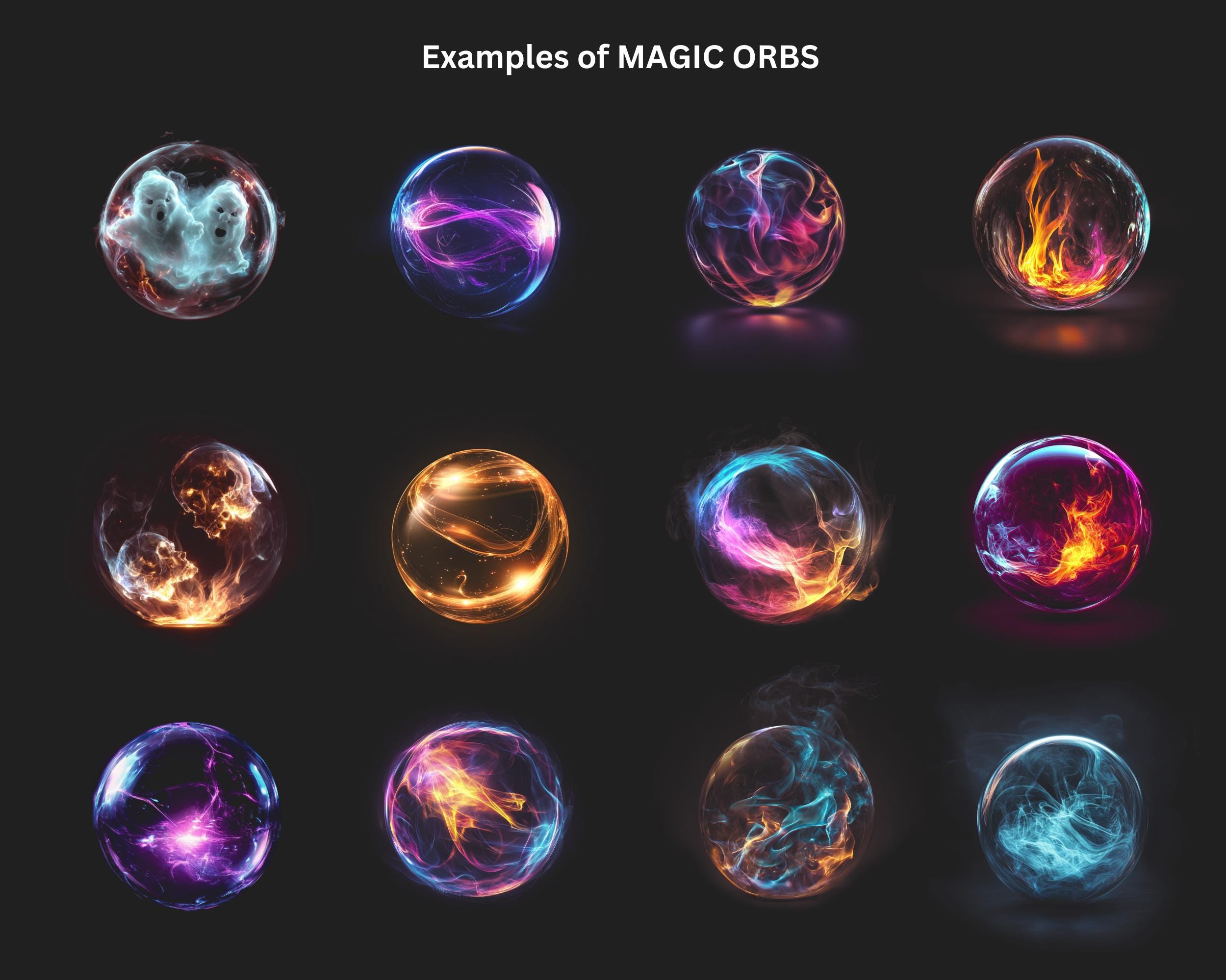 Magic Orb Photo Overlays: Fantasy Light Effects (PNG Digital Download ...