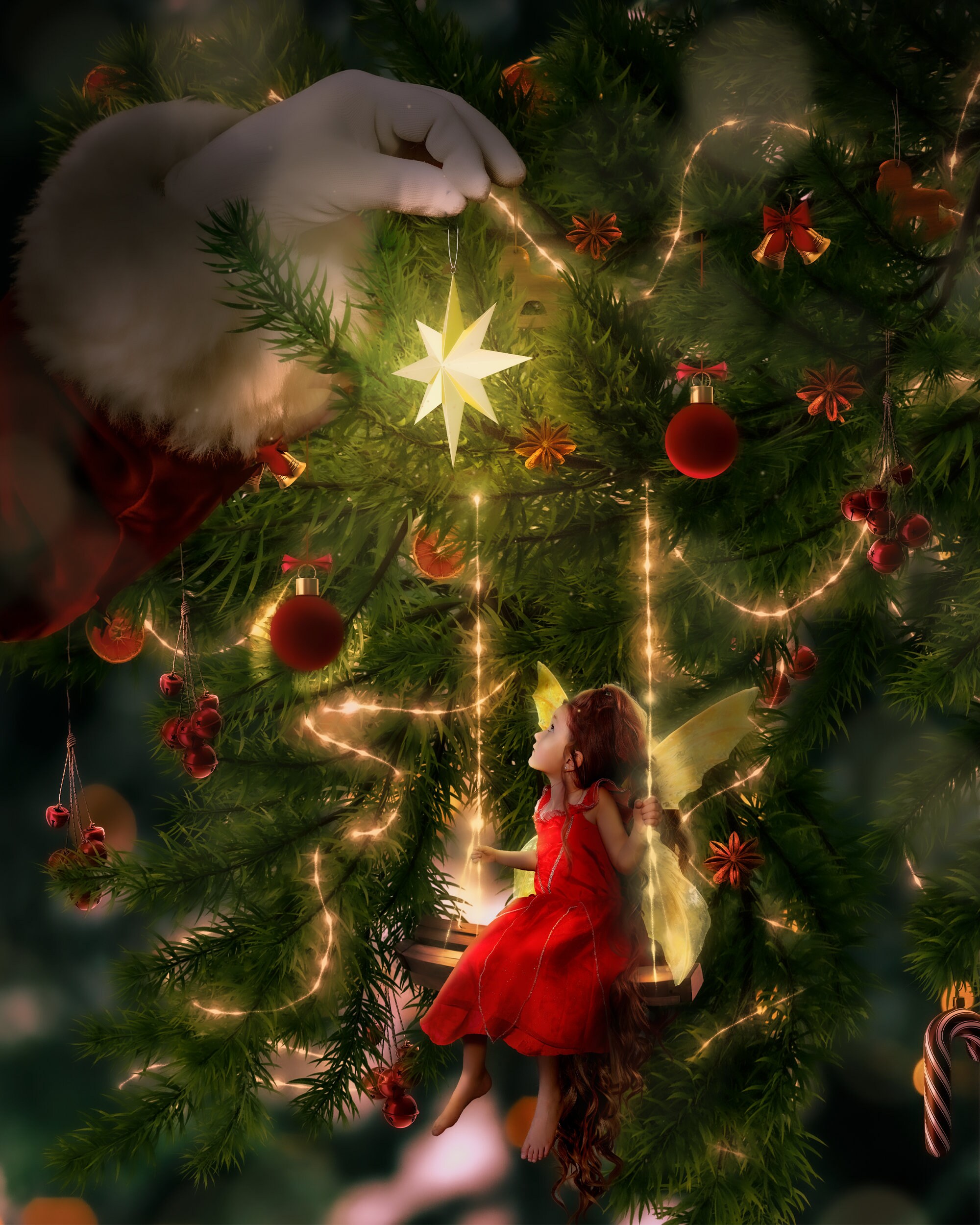 Christmas Angel Digital Background, Photoshop Christmas Photography ...