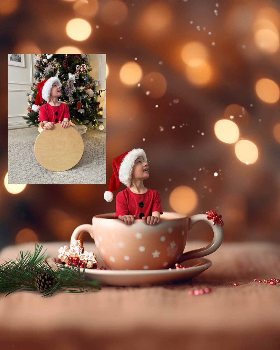 Christmas Mug Digital Backdrop: Holiday Photo Prop (digital Download ...