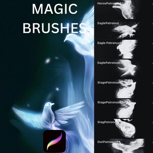 Magic Animal Patronus Procreate Brushes, Glow Procreate Brushes, Brushes for Procreate Halloween ...