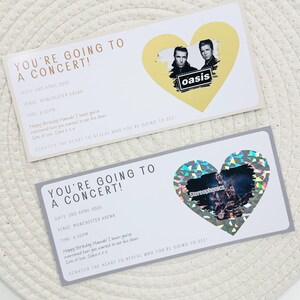 Personalised Concert Scratch Reveal Ticket | Event Ticket | Surprise ...