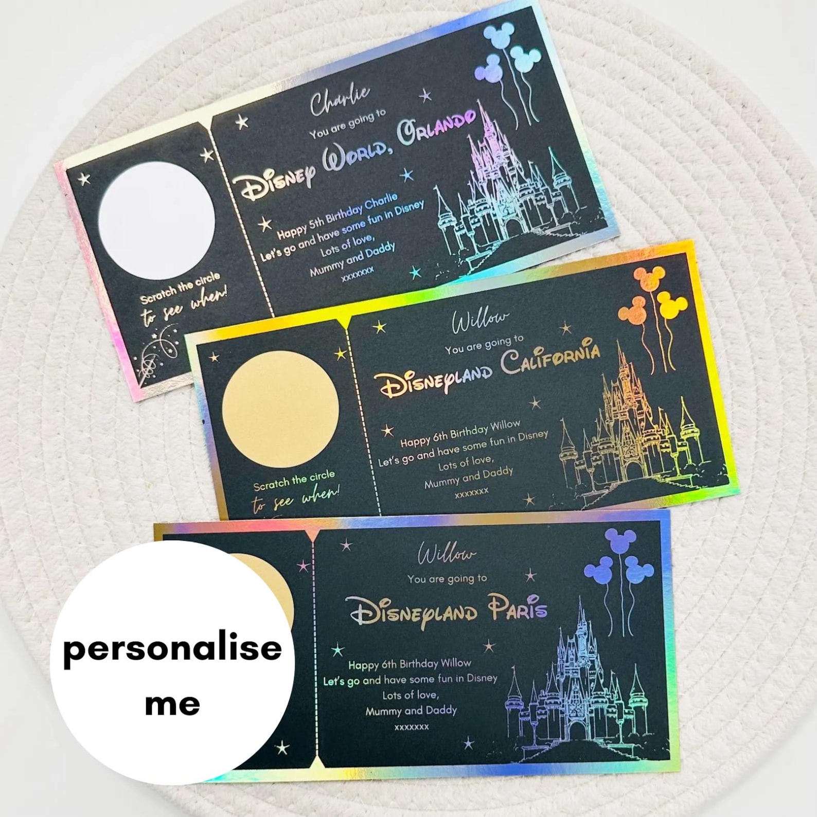 Foiled Disney Scratch Reveal | Disney Trip | Scratch Card | Surprise ...