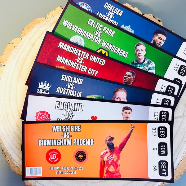 Football Match Game Ticket Template - Etsy