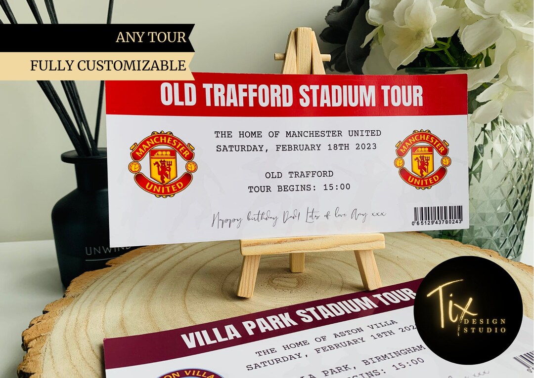 Personalised Football Stadium Tour Ticket Football Gift - Etsy