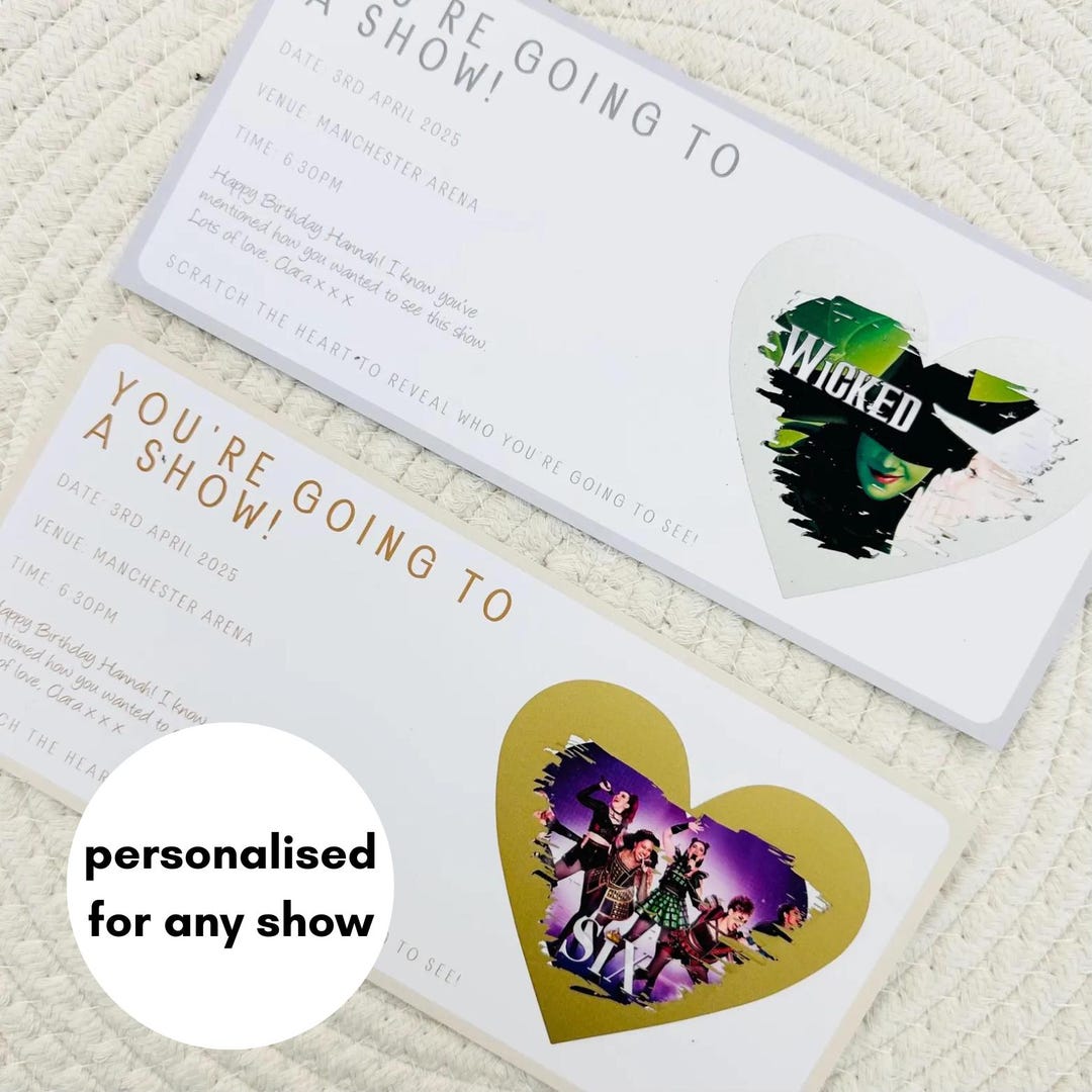 Theatre Scratch Reveal | Scratch Reveal Card | Theatre Ticket | Musical ...