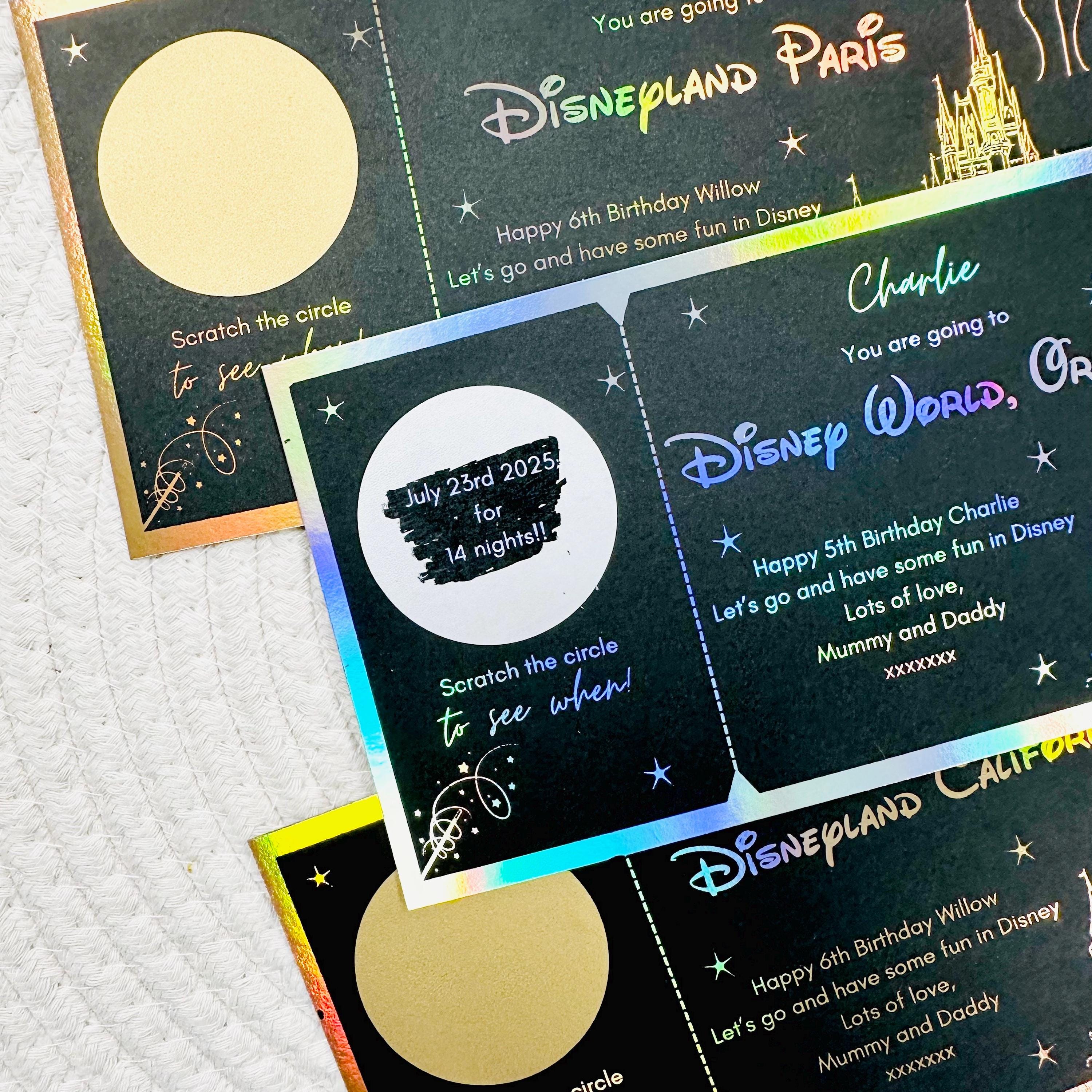 Foiled Disney Scratch Reveal | Disney Trip | Scratch Card | Surprise ...