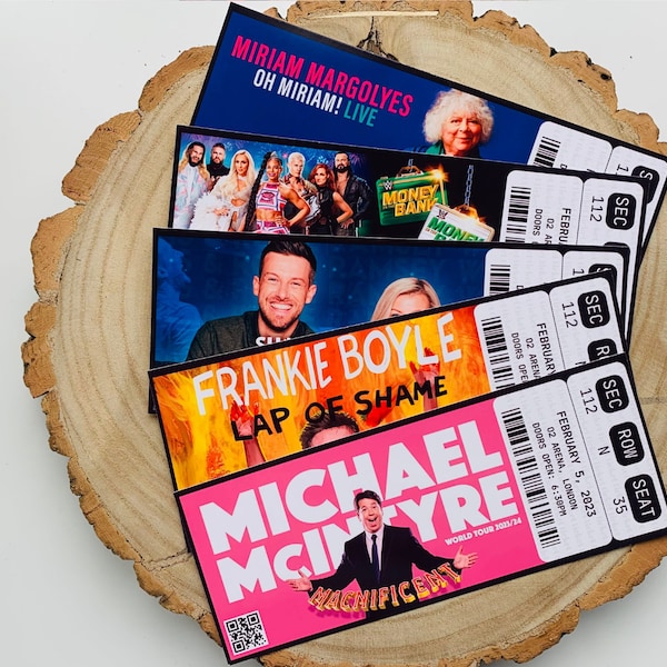 Concert Ticket | Personalised Event | Theatre Show | Live Performance ...