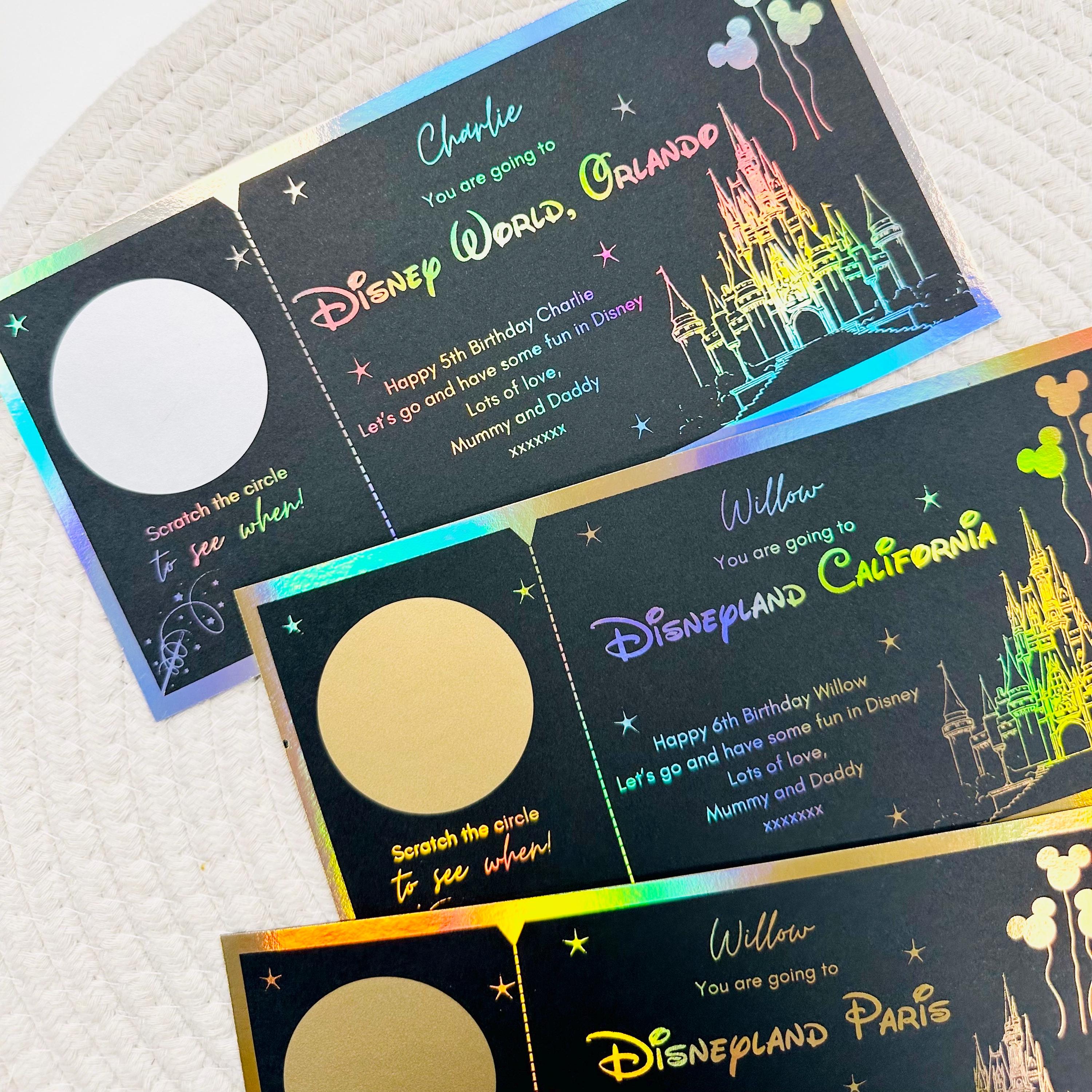 Foiled Disney Scratch Reveal | Disney Trip | Scratch Card | Surprise ...