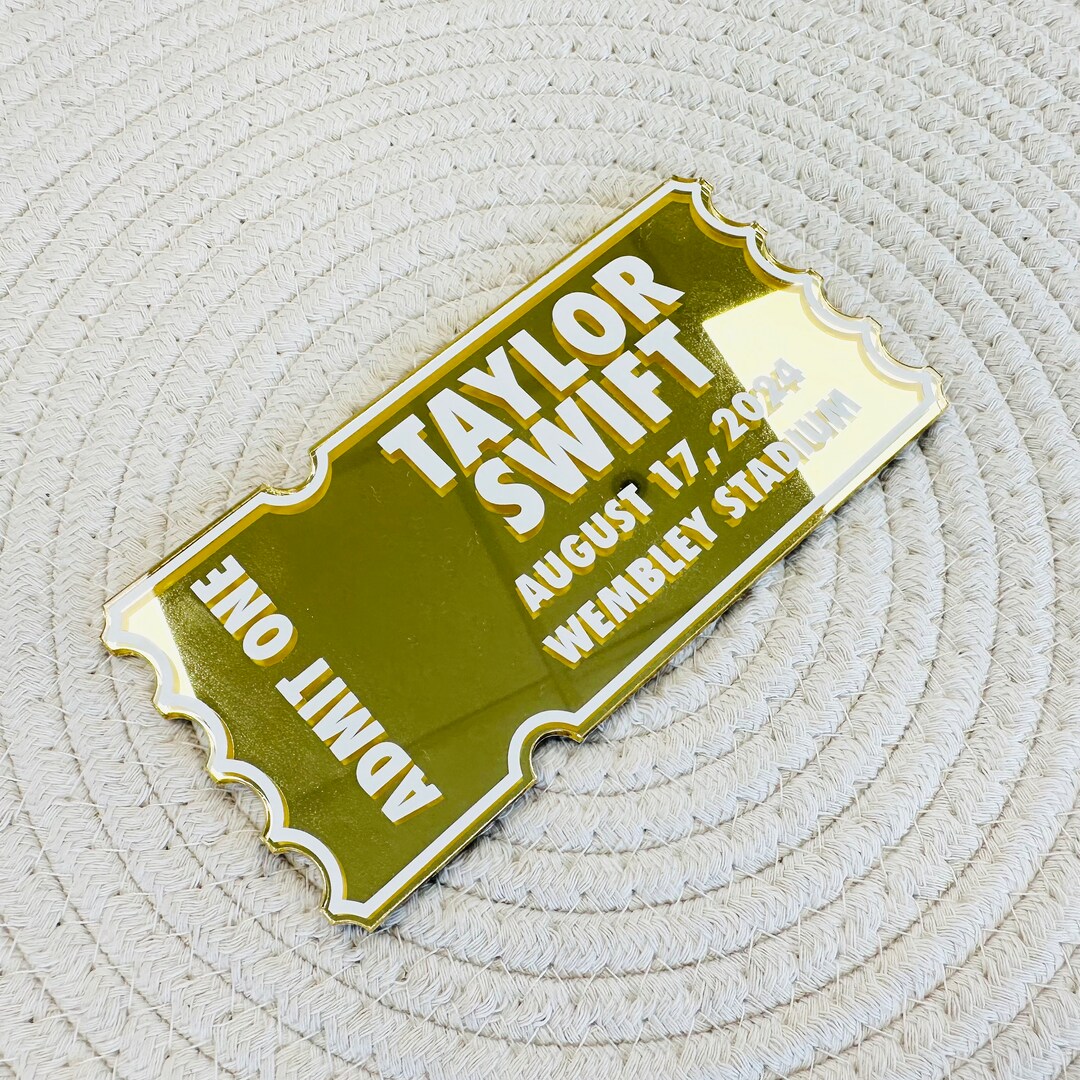 Personalised Chrome Acrylic Event Ticket | Event Ticket | Surprise ...