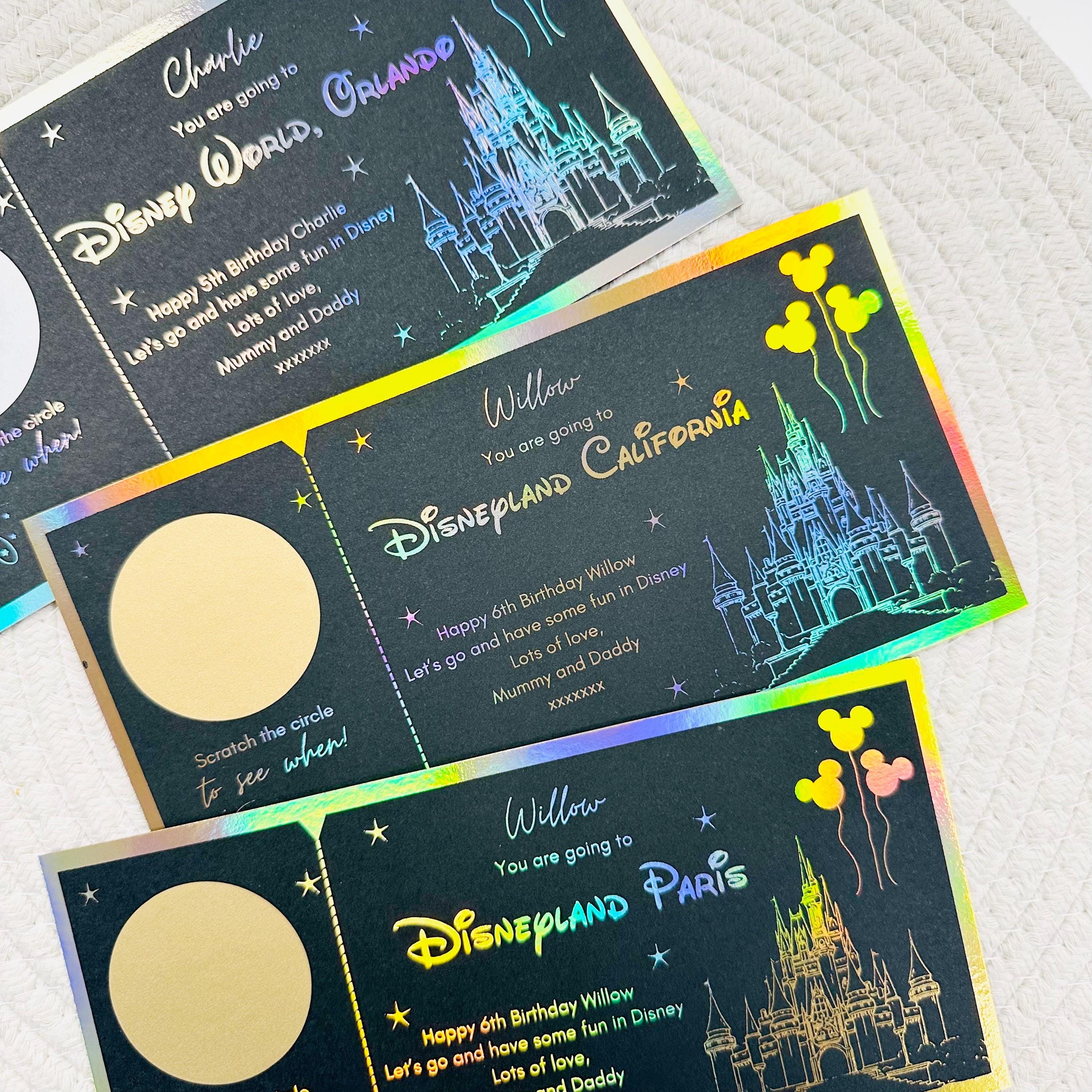 Foiled Disney Scratch Reveal | Disney Trip | Scratch Card | Surprise ...