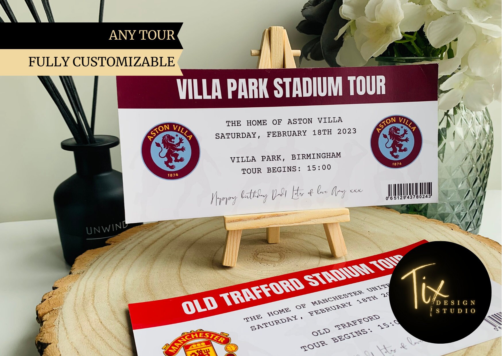 Personalised Football Stadium Tour Ticket Football Gift - Etsy